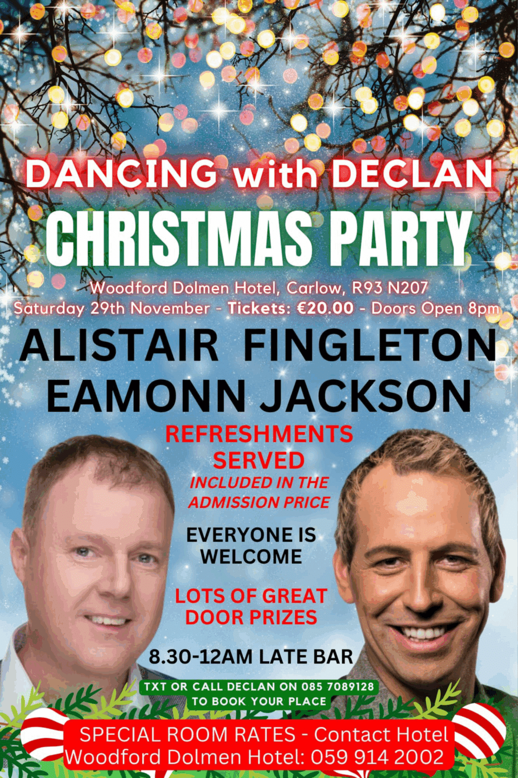 Dancing with Declan Christmas Party Night - Woodford Dolmen Hotel Carlow